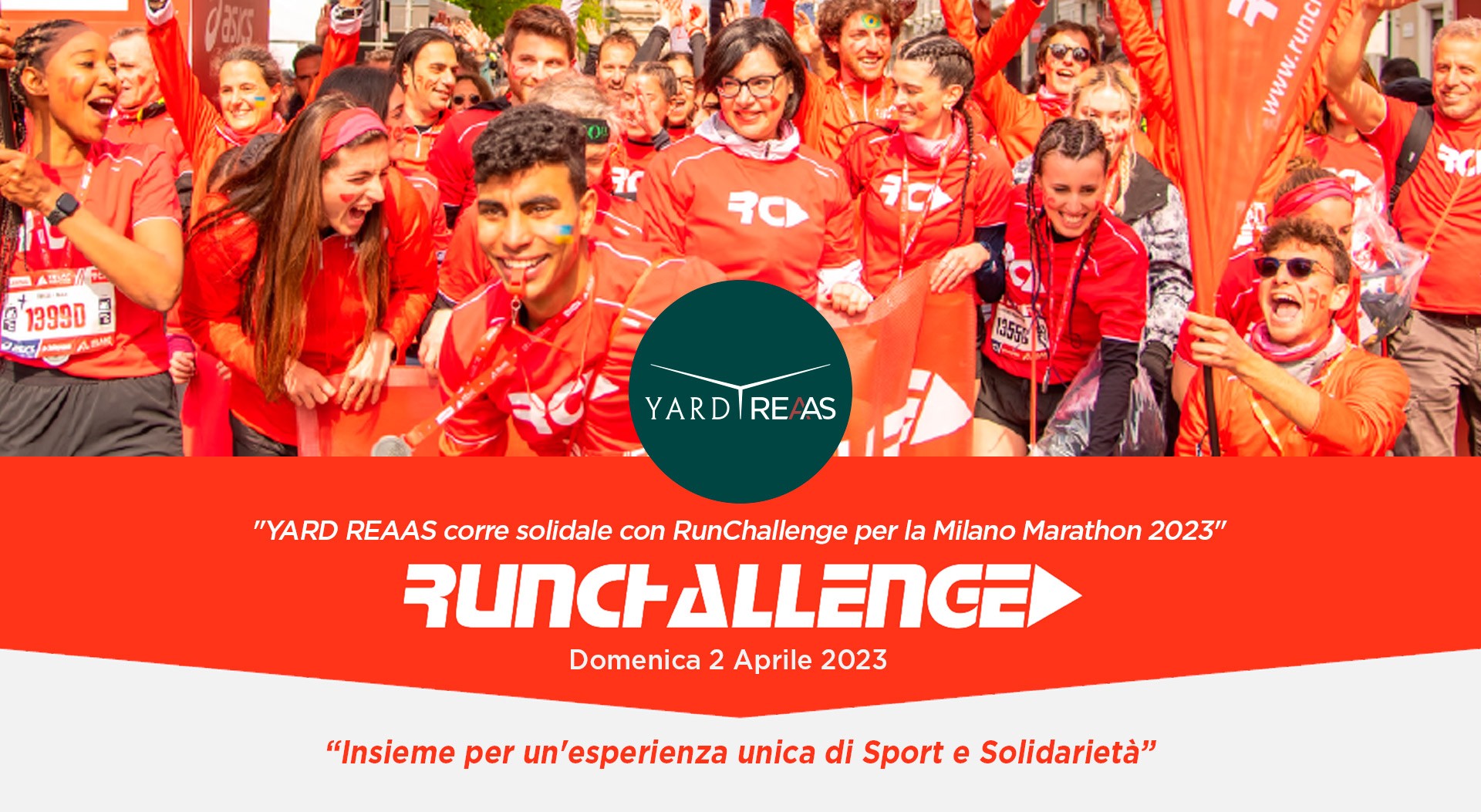 YARD REAAS corre solidale con RunChallenge alla Milano Marathon 2023 YARD REAAS corre solidale con RunChallenge alla Milano Marathon 2023